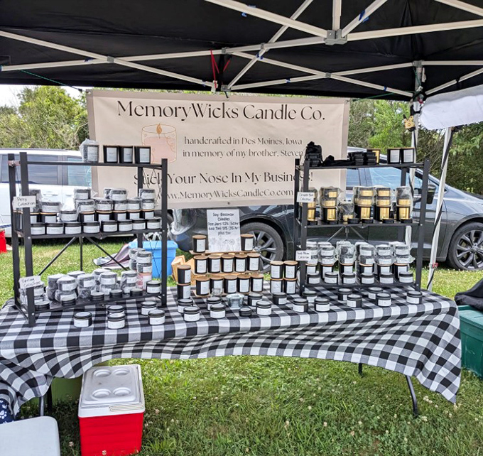 Memory Wicks Candle Co. transforms scents into stories, with each carefully arranged jar promising to transport you somewhere wonderful with just one sniff.