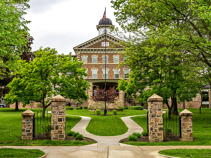 Highland Hall stands like Pennsylvania's answer to Downton Abbey, minus the drama but with all the architectural swagger. Those stone pillars have seen things.