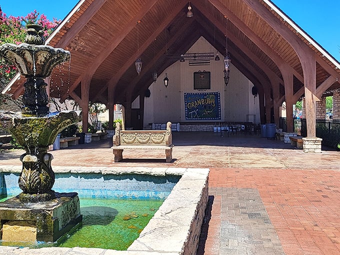 This charming pavilion with its trickling fountain feels like the town's living room&mdash;a place where strangers become neighbors over shared stories.