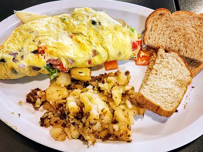 This fluffy omelet with crispy home fries is the breakfast equivalent of finding an extra $20 in your winter coat pocket.