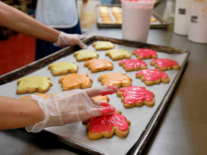 Hands crafting cookie magic&mdash;where butter, sugar, and flour transform into memories. These flower-shaped treats aren't just baked; they're lovingly coaxed into existence.