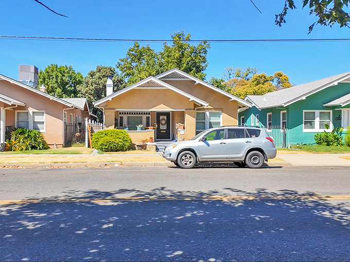 Colorful bungalows line Marysville's residential streets, offering affordable California living that doesn't require winning the lottery first.