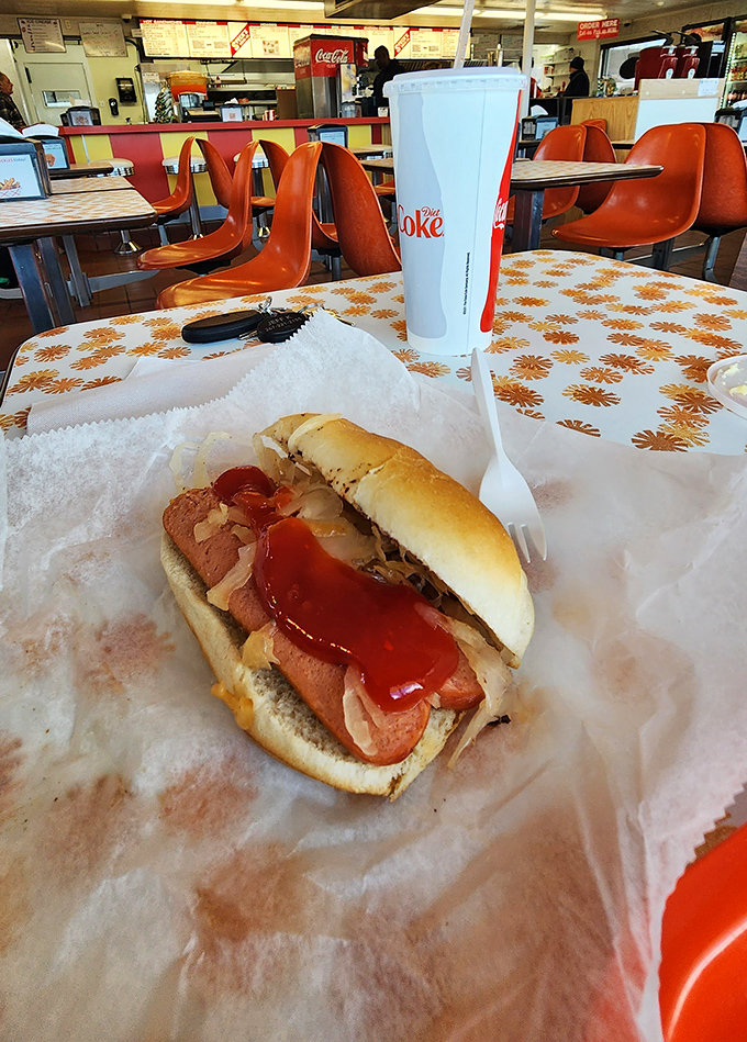 Hot dogs dressed the way America intended&mdash;simple, satisfying, and served on paper that captures every delicious drip of nostalgia.