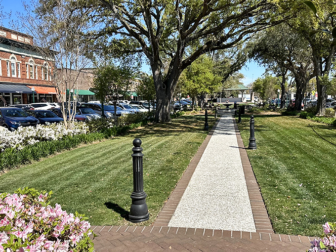 Hutchinson Square's pristine walkways and lush greenery provide the perfect stage for that "casual stroll" that somehow turns into a two-hour town exploration.