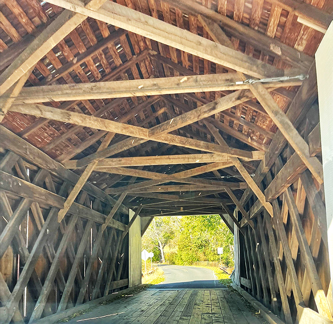 Step inside and look up&mdash;the intricate wooden lattice work overhead tells a story of craftsmanship that predates power tools yet outperforms modern construction.
