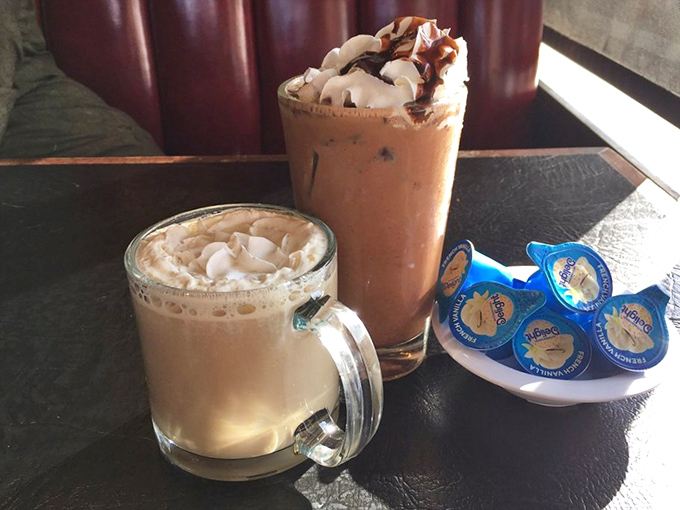 Coffee comes with options: warm and comforting Irish or cold and indulgent mocha, both promising to jumpstart your day with joy.