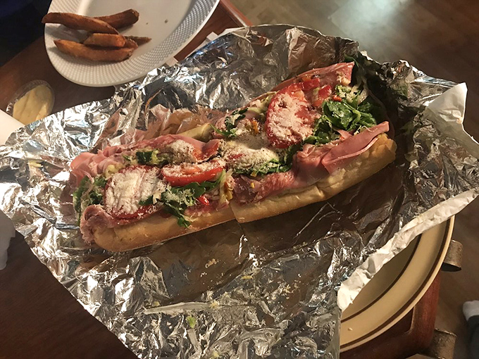 Fresh ingredients playing together in perfect harmony. This Italian hoagie showcases the simple truth that quality speaks louder than quantity.