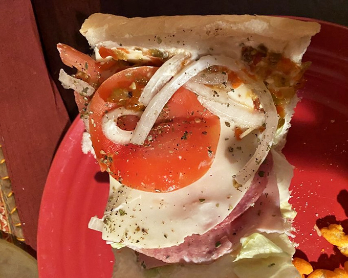 This Italian sub appears to be auditioning for the role of "sandwich most likely to require a nap afterward."