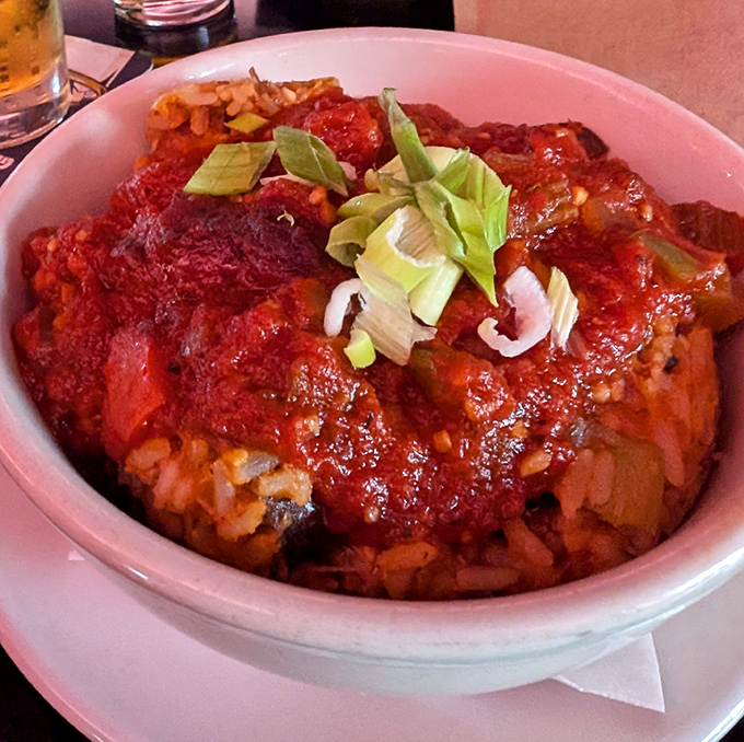 Jambalaya that brings New Orleans to Pennsylvania. That vibrant red sauce isn't just for show&mdash;it's bringing the flavor party.