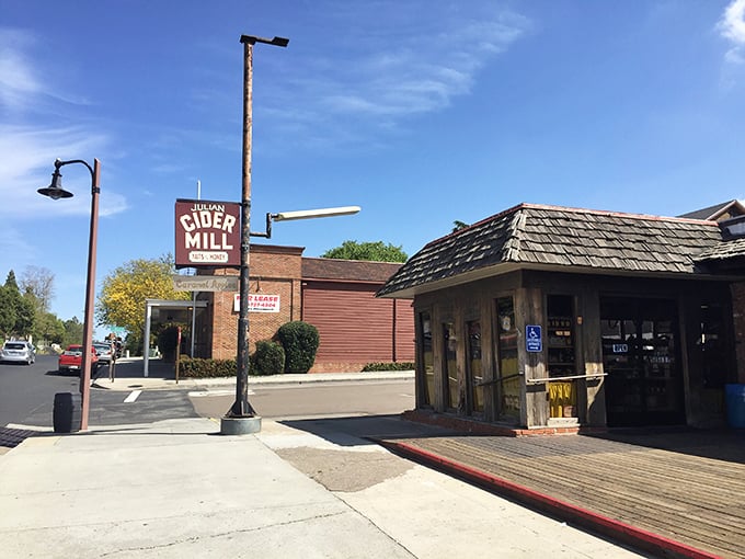The Julian Cider Mill sign promises what California does best: taking something wholesome and making it even better.
