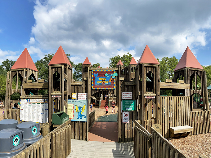 Kids Castle playground in Central Park proves that childhood magic still exists in the real world &ndash; no screens required for this fantastical wooden fortress.