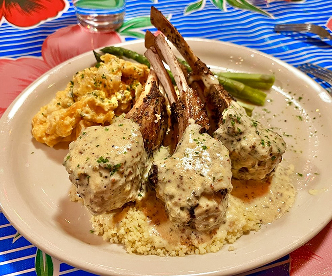 These lamb chops aren't just standing at attention&mdash;they're practically saluting your good taste. The couscous provides the perfect supporting cast.