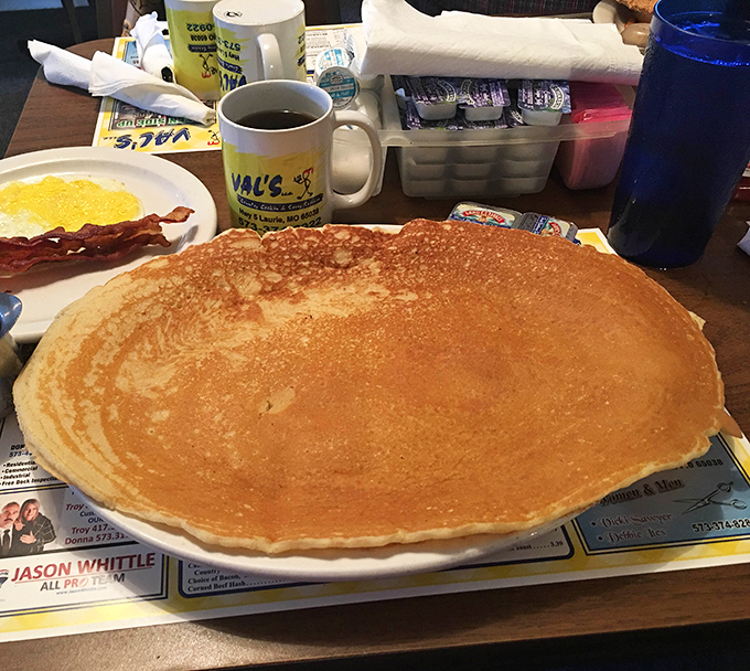When your pancake requires its own zip code, you know you've found a place that understands proper Midwest portion sizes.
