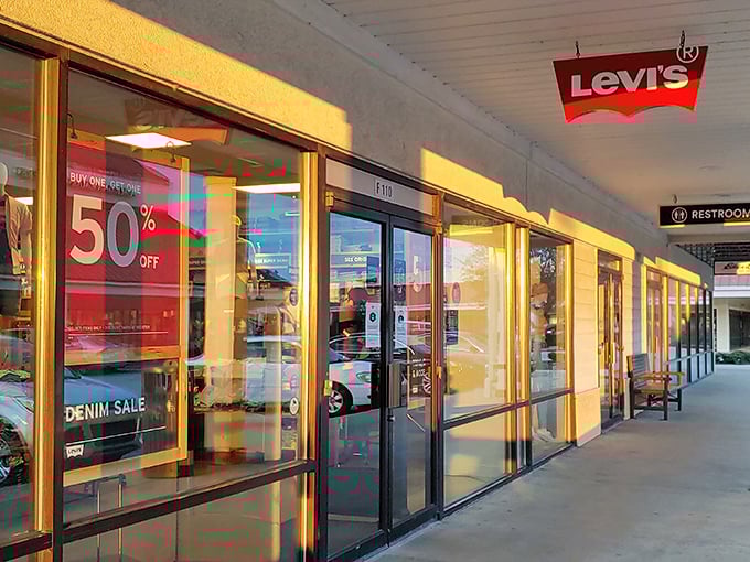 Levi's outlet store where denim dreams come true without the designer price tag nightmares attached.