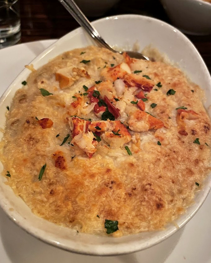 Lobster mashed potatoes: where comfort food puts on evening wear. Chunks of sweet lobster nestled in creamy potatoes&mdash;the culinary equivalent of winning the lottery.