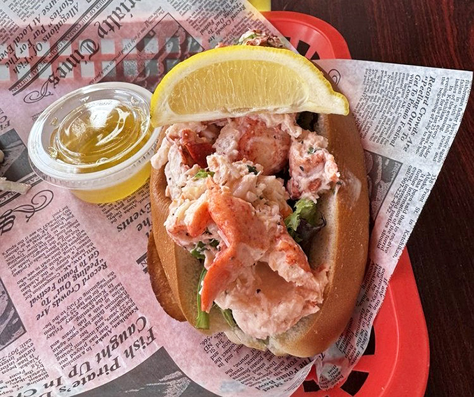 The lobster roll that launched a thousand road trips. Sweet lobster meat nestled in a buttery roll with a side of coastal bliss.
