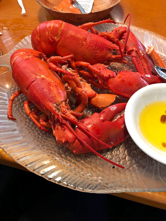 When a whole lobster arrives, time stops. Everything else becomes background noise to this crimson crustacean masterpiece.