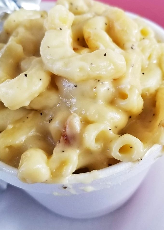 Mac and cheese elevated to art form &ndash; creamy comfort that makes every barbecue bite taste even better.