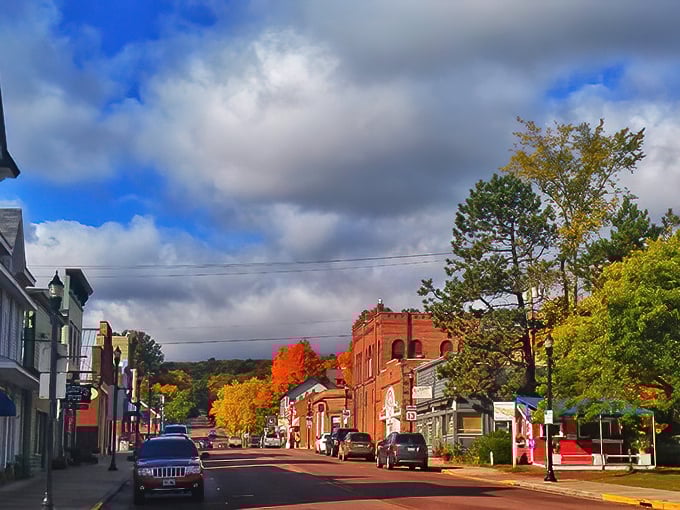 Fall paints Bayfield's main street in fiery hues, transforming this already charming town into a scene worthy of a Norman Rockwell calendar.