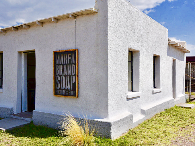 At Marfa Brand Soap, even cleanliness becomes an art form. Desert-inspired scents in a picture-perfect adobe building.