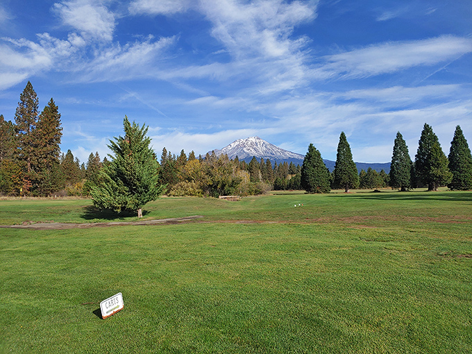 Golfing with Mount Shasta as your backdrop makes even your worst slice seem like a deliberate artistic choice.