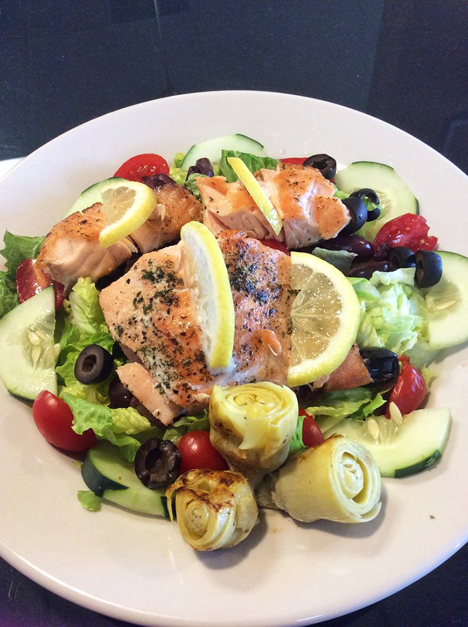 This Mediterranean salad with salmon isn't just healthy eating&mdash;it's proof that "diet food" can be a celebration rather than a punishment.