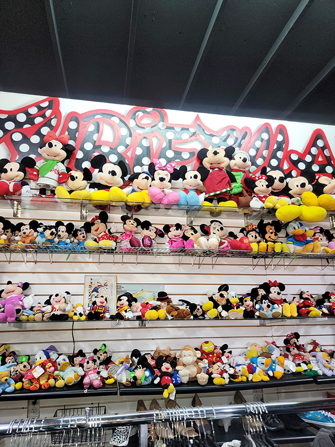 A Mickey wall that would make Walt himself do a double-take &ndash; it's like the mouse staged his own plush convention.