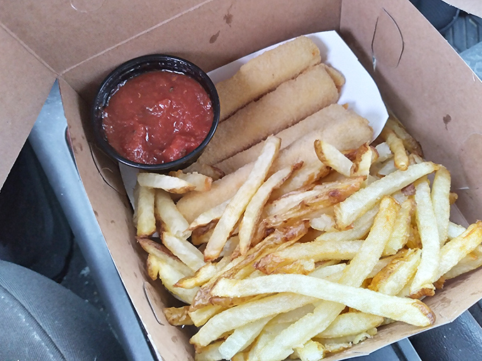 Golden fries and mozzarella sticks&mdash;the dynamic duo of comfort food. Like Batman and Robin, if they were delicious and didn't fight crime.