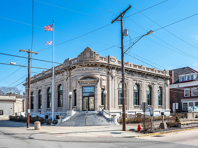 The Museum of Ceramics occupies a magnificent Beaux-Arts building, preserving the artistic legacy that once made East Liverpool world-famous.