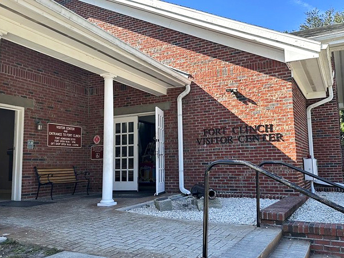 The visitor center welcomes history buffs and casual tourists alike. That brick exterior hints at the architectural treats waiting inside.