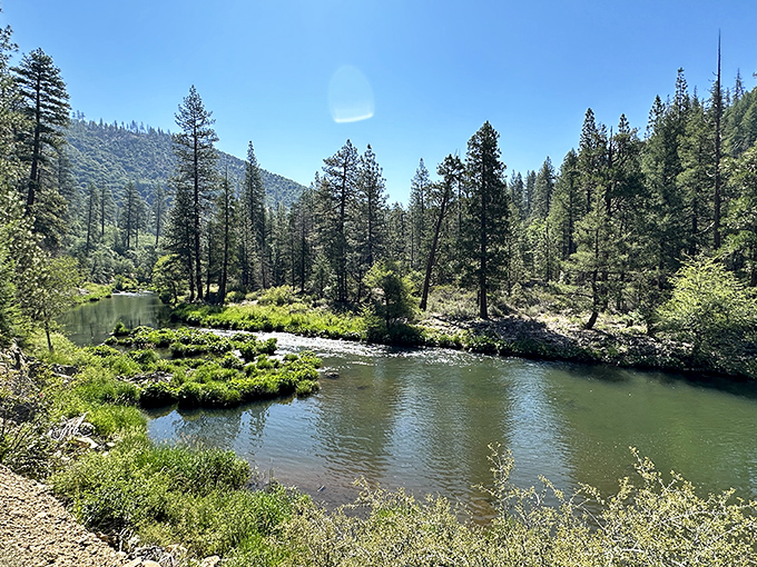 Spanish Creek winds through forests near Quincy, creating swimming holes and fishing spots that beat any chlorinated resort pool hands down.