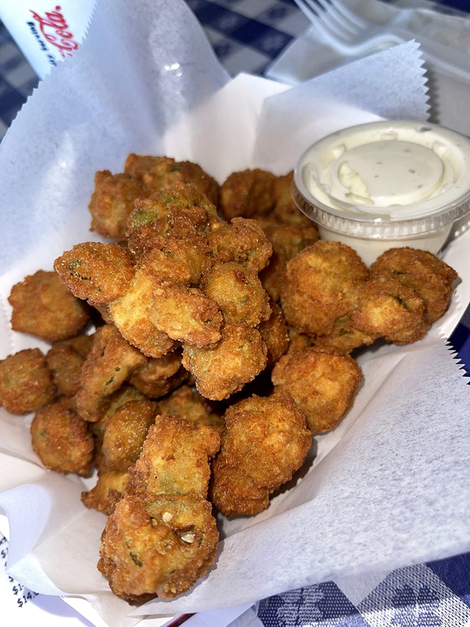 Fried okra that could convert even the most stubborn okra skeptics. These golden nuggets make "eating your vegetables" feel like cheating the system.