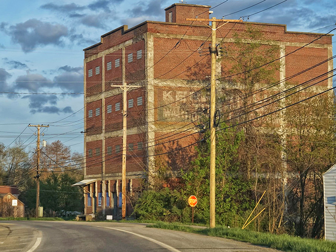 This weathered brick factory stands as a testament to Titusville's industrial past, like a retired heavyweight champion still commanding respect in the neighborhood. 