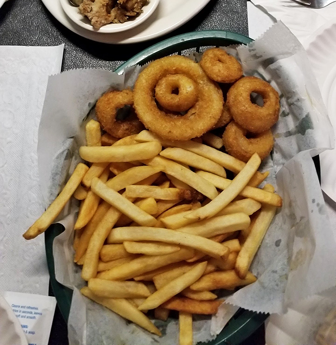 Golden onion rings and perfectly crisp fries&mdash;the supporting actors that sometimes steal the show from the BBQ headliners.