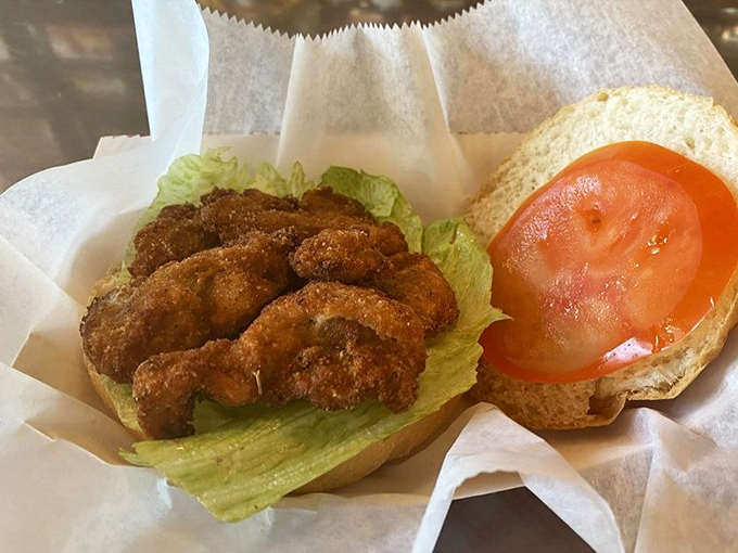 When fresh oysters meet expert preparation, magic happens between two slices of perfectly toasted bread.
