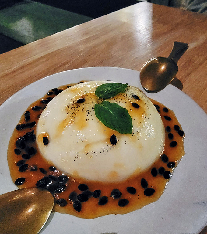 Panna cotta with balsamic reduction: Italy's answer to the question, "How do we make something so simple taste like clouds harvested from heaven?"