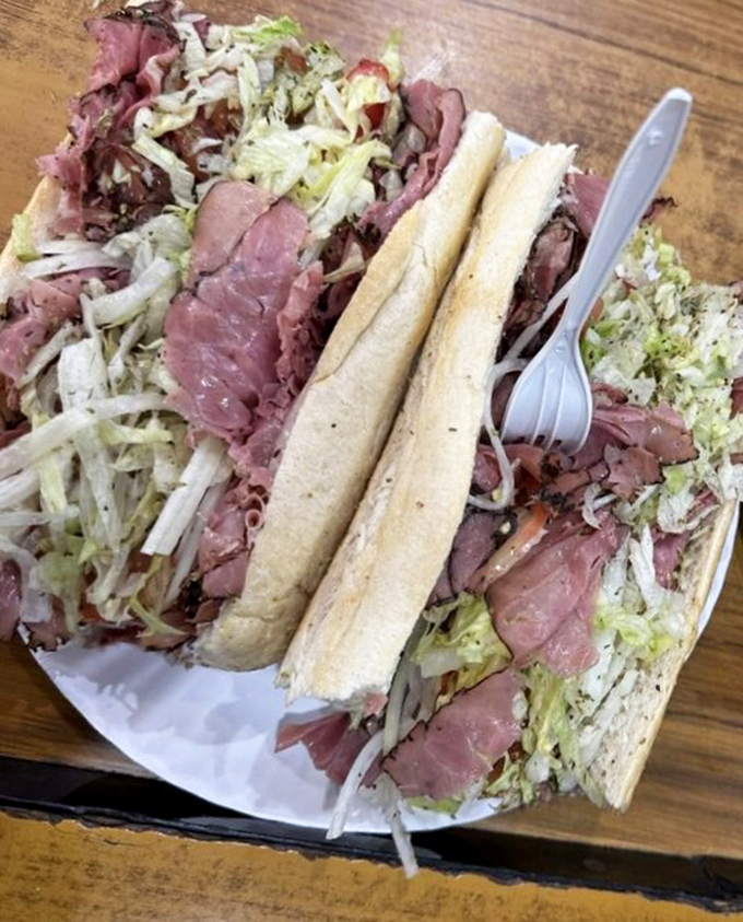When pastrami, lettuce and bread come together like this, it's not just a sandwich&mdash;it's a masterclass in delicious simplicity.
