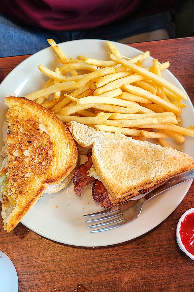 The classic patty melt and fries &ndash; proof that sometimes the simplest combination can be the most satisfying culinary equation.