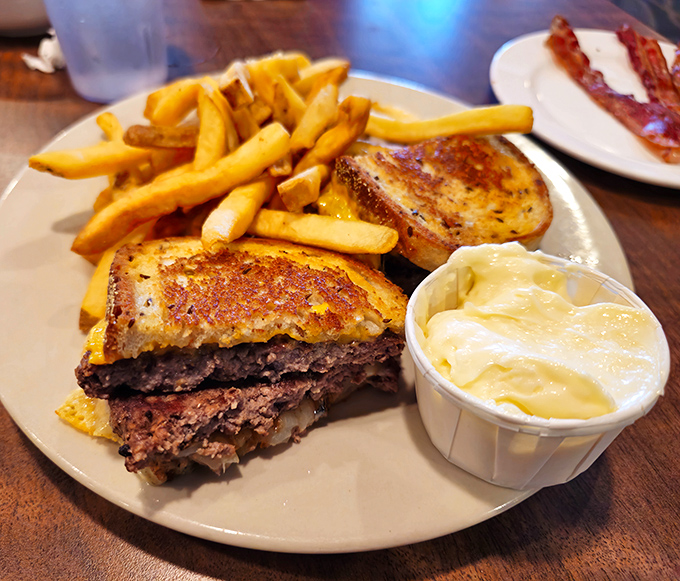 The patty melt &ndash; that brilliant marriage of burger and grilled cheese &ndash; arrives with fries that clearly weren't an afterthought.