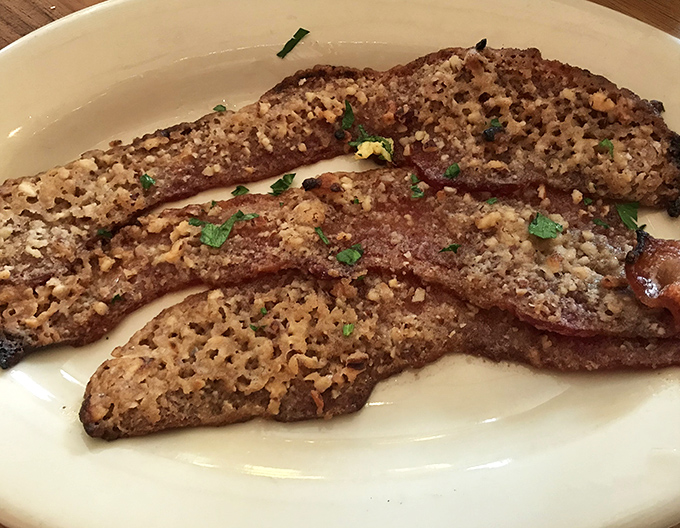 Pecan bacon: where breakfast meat transcends to art form. Crispy, sweet, savory&mdash;this is what bacon dreams of becoming when it grows up. 