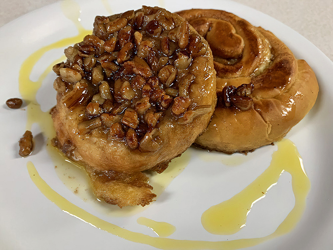 These cinnamon rolls aren't just breakfast, they're an event. Buttery spirals crowned with caramelized pecans that would make a pastry chef weep with joy.