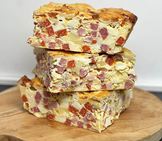 Pizza rustica: where eggs, cheese, and cured meats throw a party inside golden pastry. Italy's answer to quiche just flexed on the entire brunch menu.