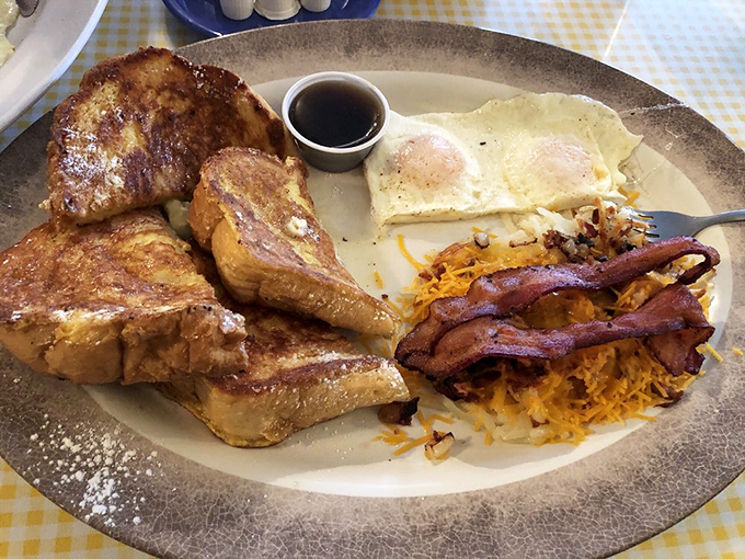 This hearty platter delivers everything your breakfast-loving heart desires, plus a few delightful surprises.