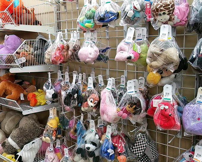 A plush menagerie awaits adoption. From Elmo to hedgehogs, these gently-loved stuffed animals are priced less than a movie ticket.