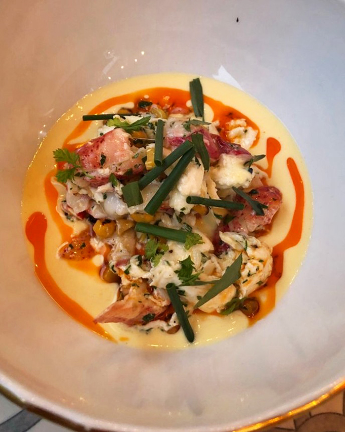 A seafood celebration that would make Neptune himself request seconds. Fresh lobster nestled in a creamy sea of flavor.