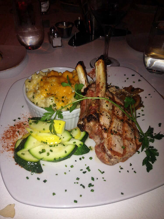 Lamb chops so tender they practically fall off the bone, paired with sides that know their supporting role perfectly.