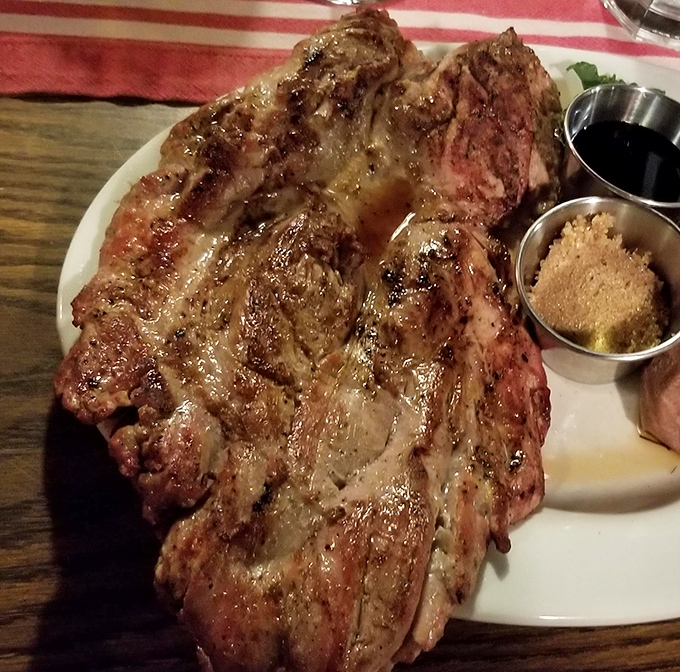 Surf meets turf in perfect harmony&mdash;those shrimp look like they jumped onto the plate just to hang out with that glorious steak.