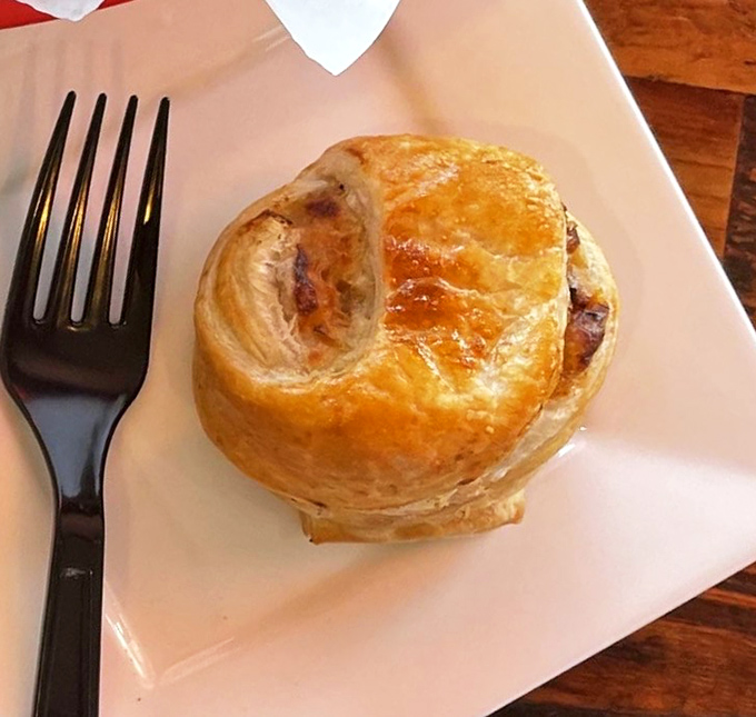 A golden-brown knish that whispers, "Yes, I'm basically a savory pastry pocket, and I have no regrets about it."
