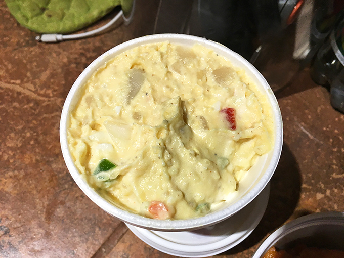 Potato salad that doesn't hide behind mayo&mdash;you can actually see the vegetables peeking through, adding color and texture to this classic side.