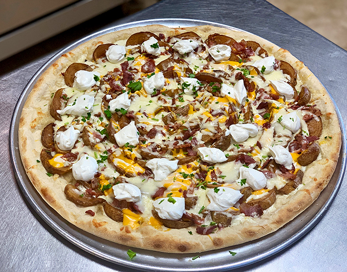 This white pizza topped with potatoes might raise Italian grandmothers' eyebrows, but one bite converts even the staunchest traditionalists.